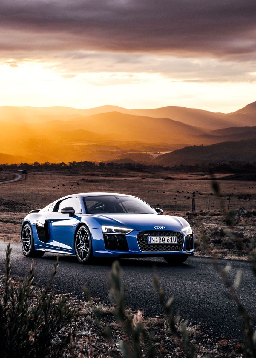 'audi r8 v10' Poster, picture, metal print, paint by Sport Cars | Displate