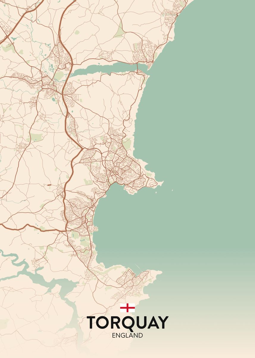 'Torquay UK' Poster, picture, metal print, paint by IMR Designs | Displate