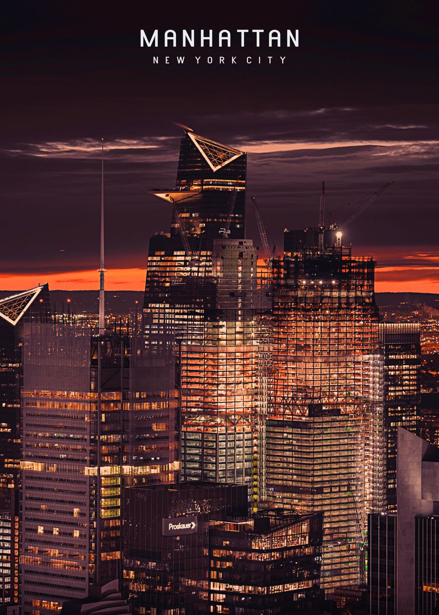 'Manhattan ' Poster, picture, metal print, paint by Explore Universe ...