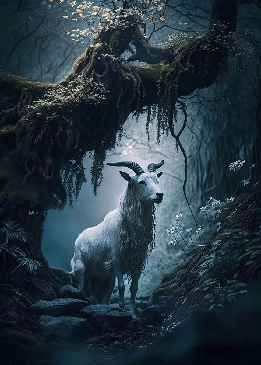 'Goat Imaginary' Poster, picture, metal print, paint by Antonette ...