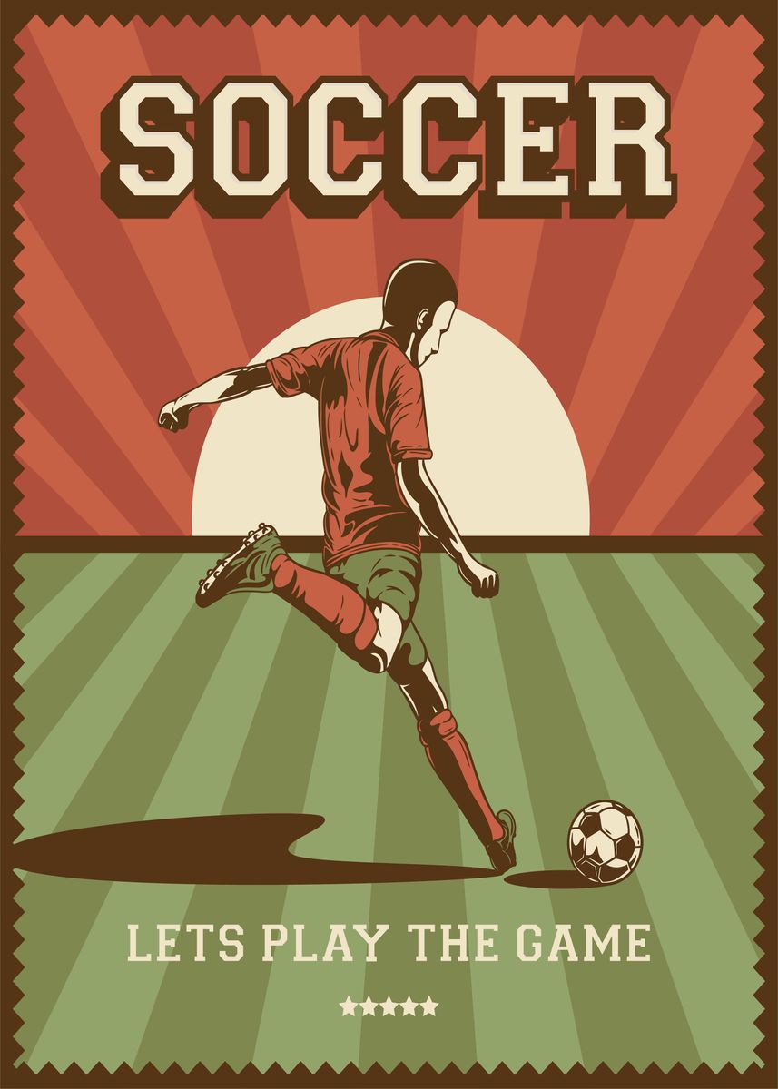 'Soccer Signage' Poster by Naso | Displate