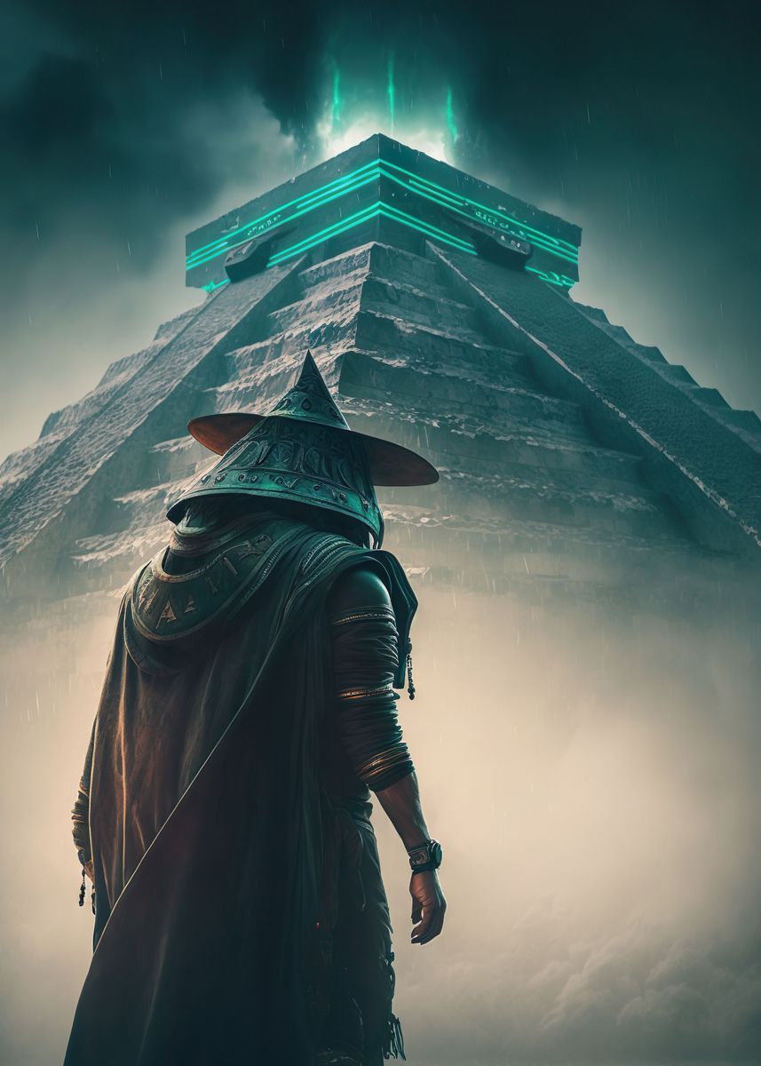 'Aztec Empire' Poster, picture, metal print, paint by Ilyrin | Displate