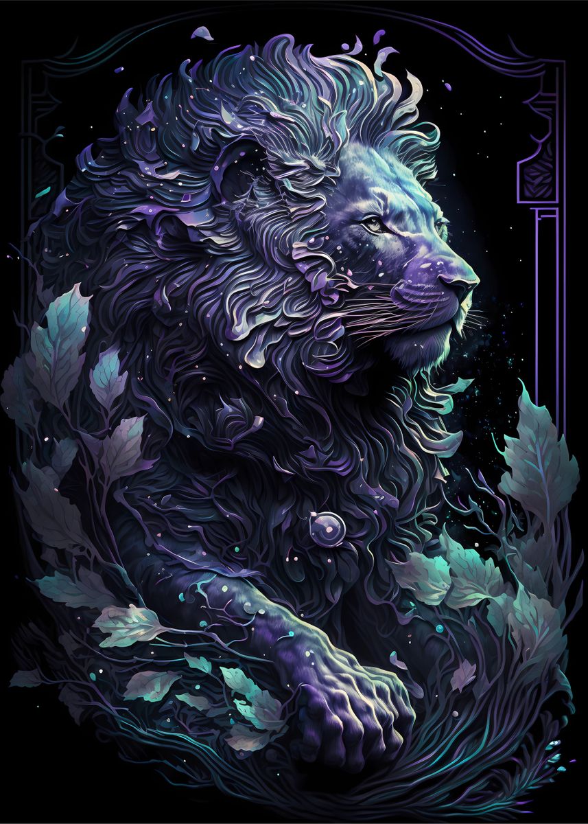 'Lion Fairy tale' Poster, picture, metal print, paint by Antonette ...