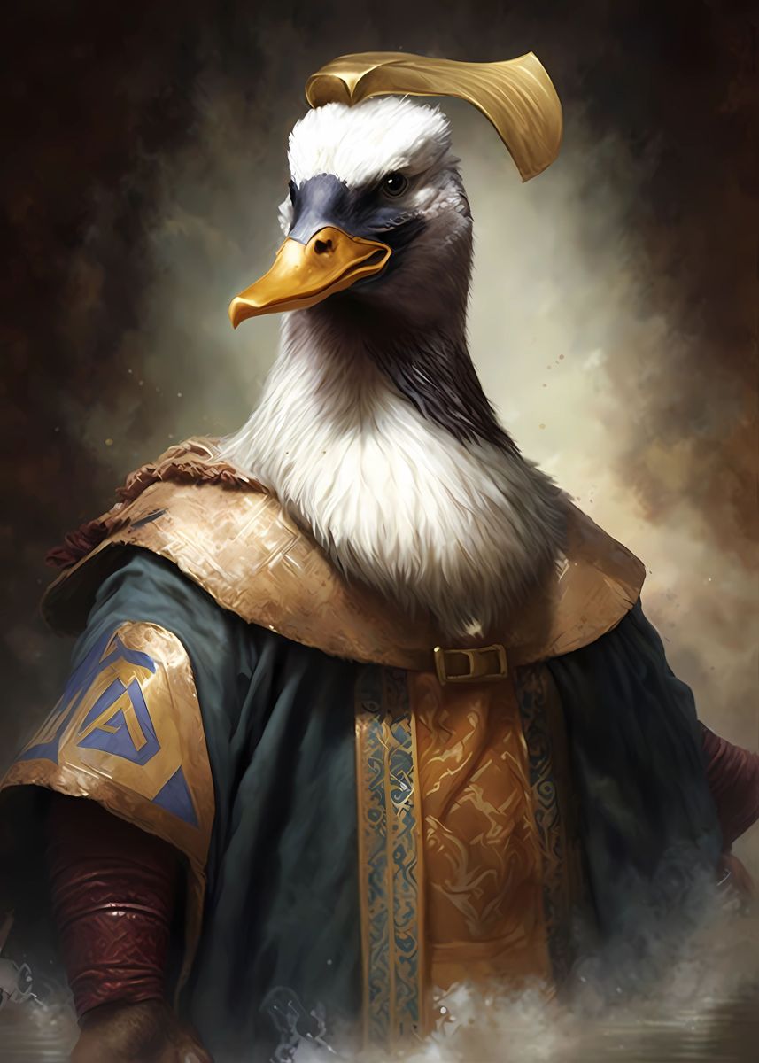 'Duck Mythical land' Poster, picture, metal print, paint by Bobby Home ...