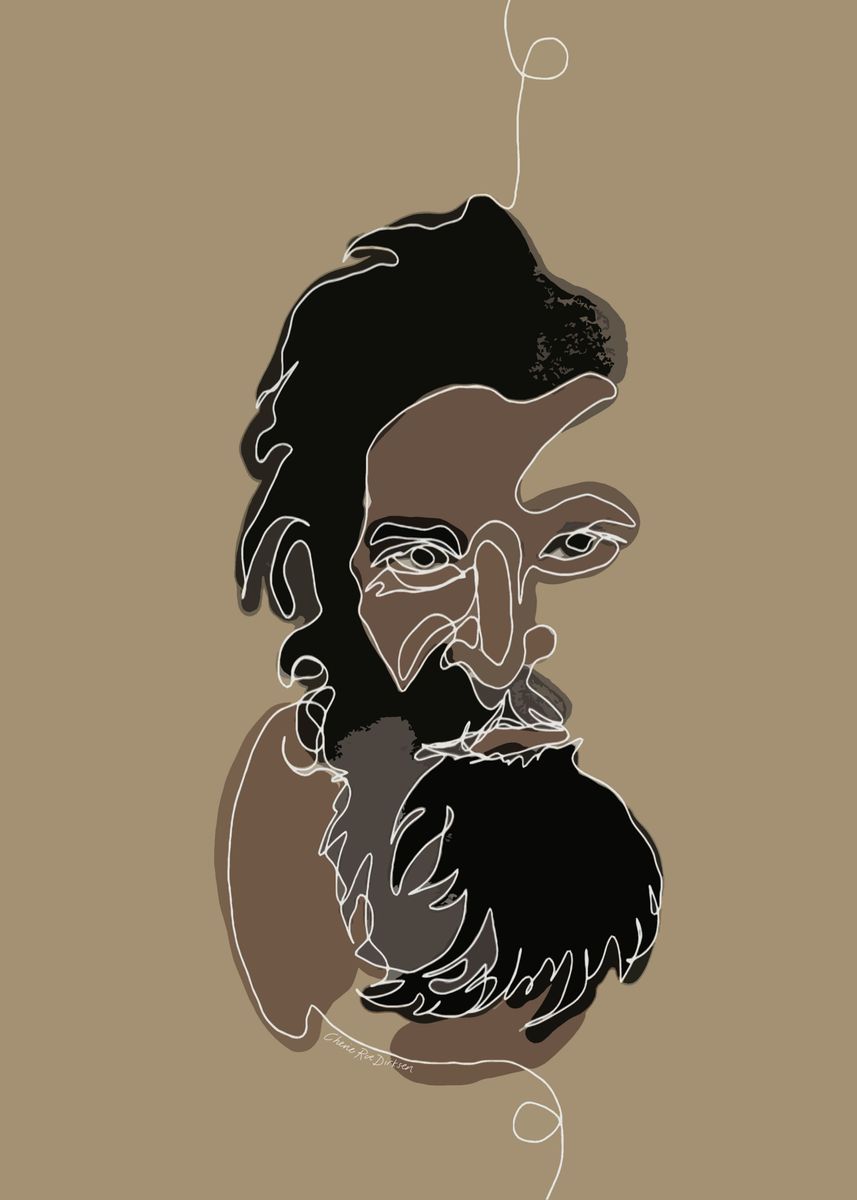 'Bearded Man' Poster, picture, metal print, paint by Cherie Roe Dirksen ...