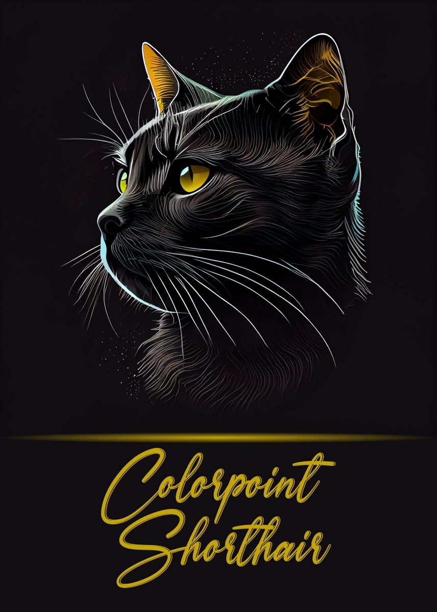 'Colorpoint Shorthair' Poster, picture, metal print, paint by Artistic ...