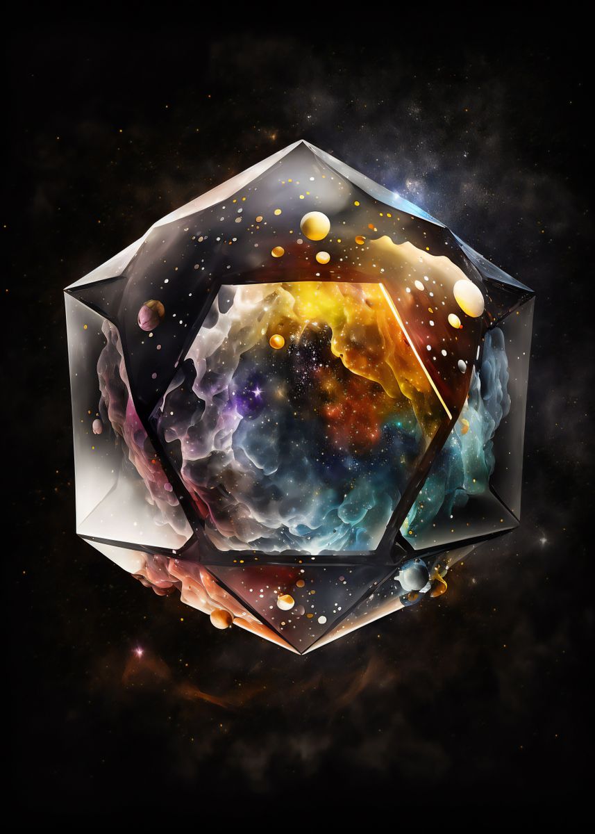 'Abstract Space Gateway' Poster, picture, metal print, paint by ...