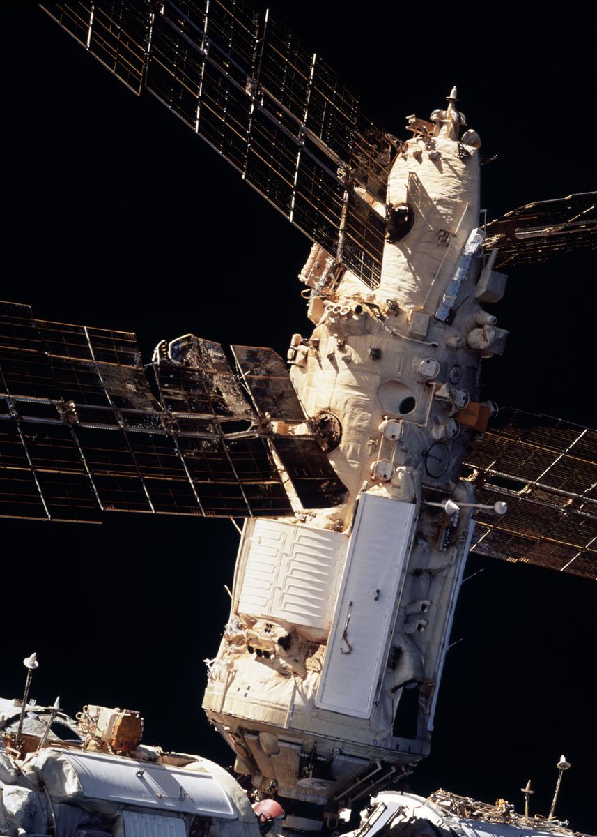 'Russias Mir Space Station' Poster, picture, metal print, paint by Tim ...
