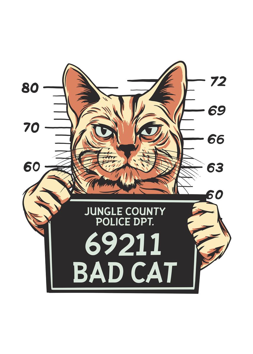 'Criminal Cat' Poster by Cool Worker | Displate