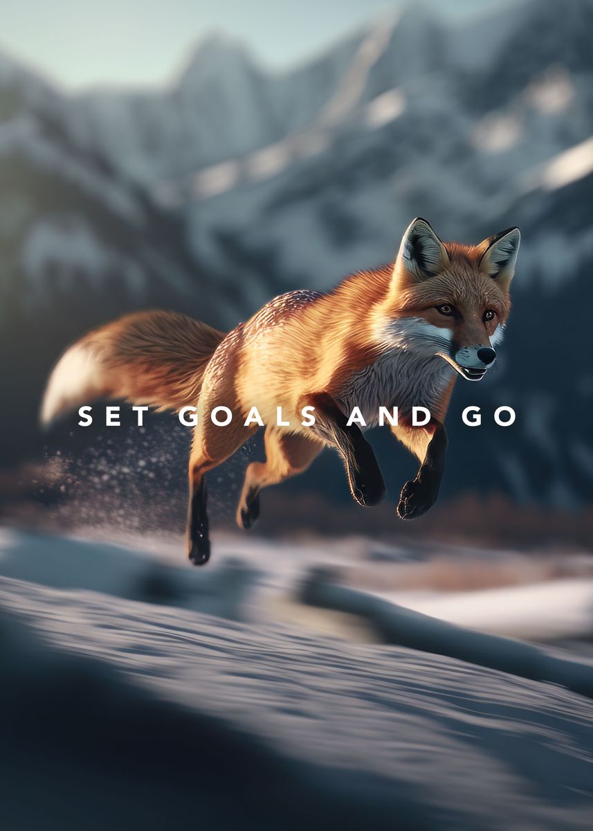 'Set Goals And Go' Poster, picture, metal print, paint by Zenja Gammer ...