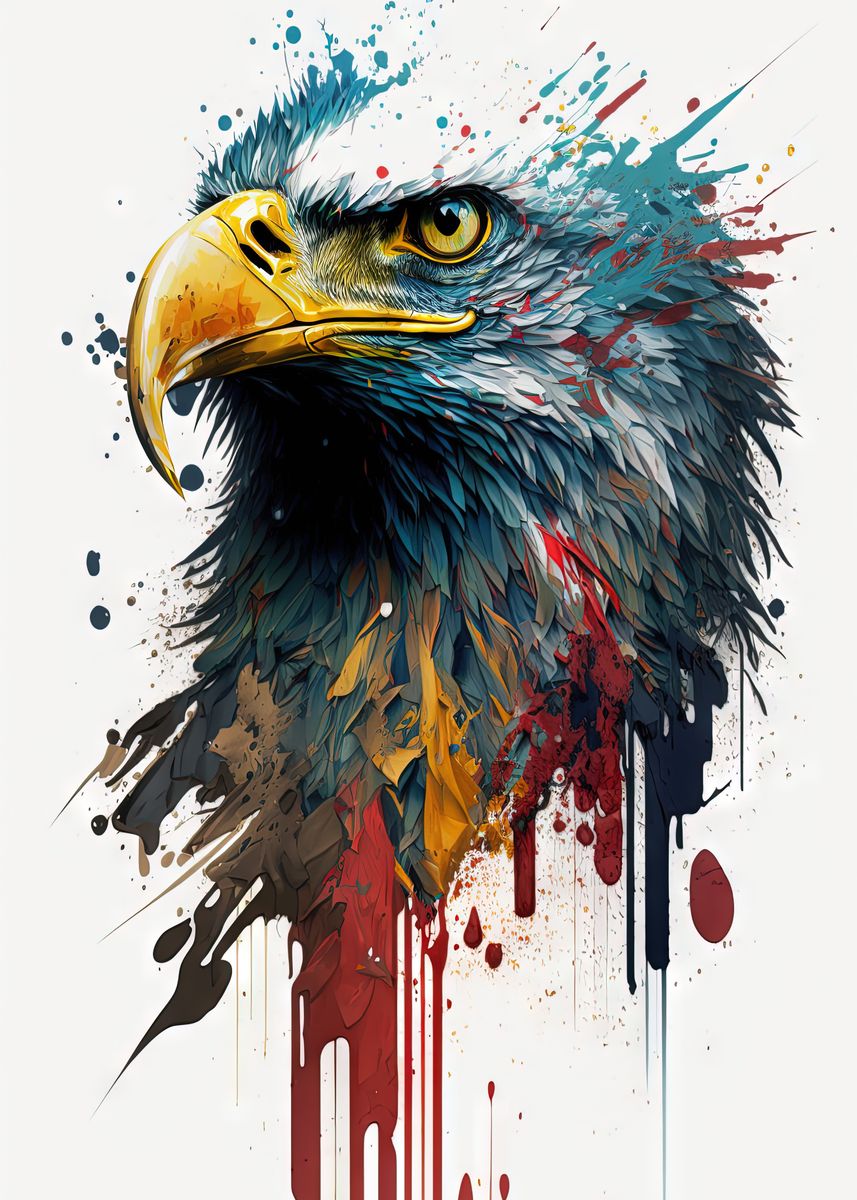 'Eagle I' Poster, picture, metal print, paint by Jerhus | Displate