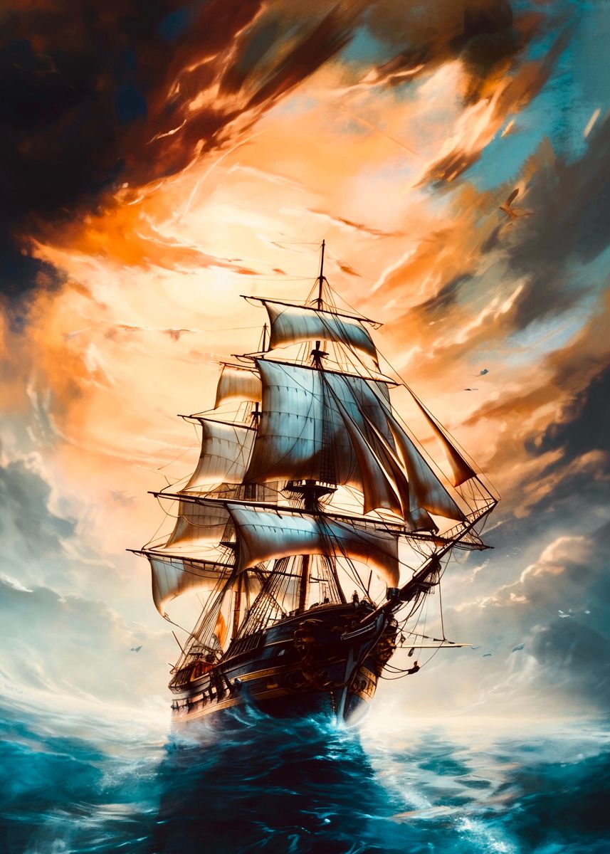 'Fantasy boat' Poster, picture, metal print, paint by Panther Blades ...