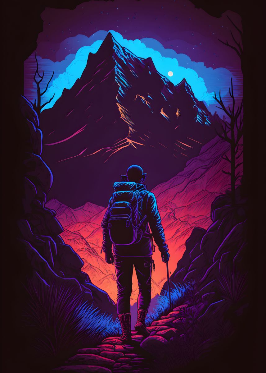 'The impossible Mountain' Poster, picture, metal print, paint by Maël ...