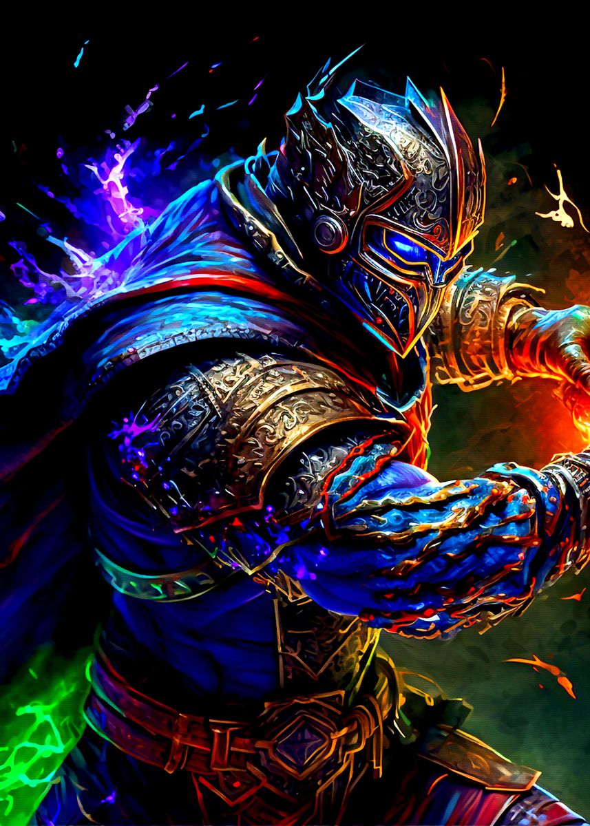 'Fantasy Warrior' Poster, picture, metal print, paint by Hita Ando ...