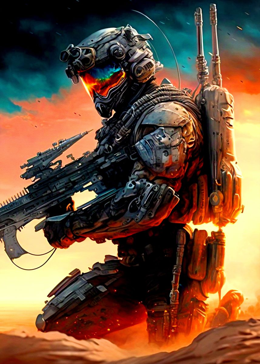 'Soldier' Poster, picture, metal print, paint by Maver File | Displate