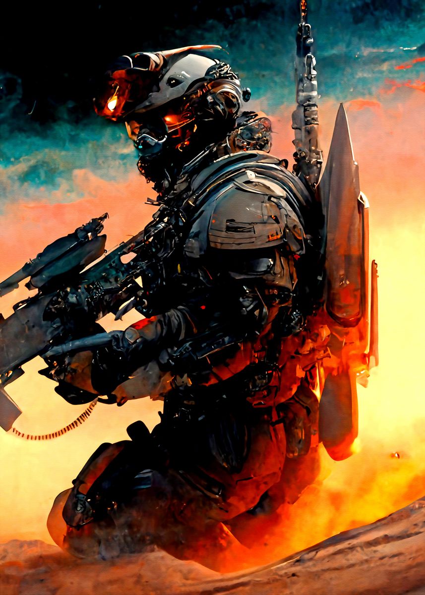 'Soldier' Poster, picture, metal print, paint by Maver File | Displate