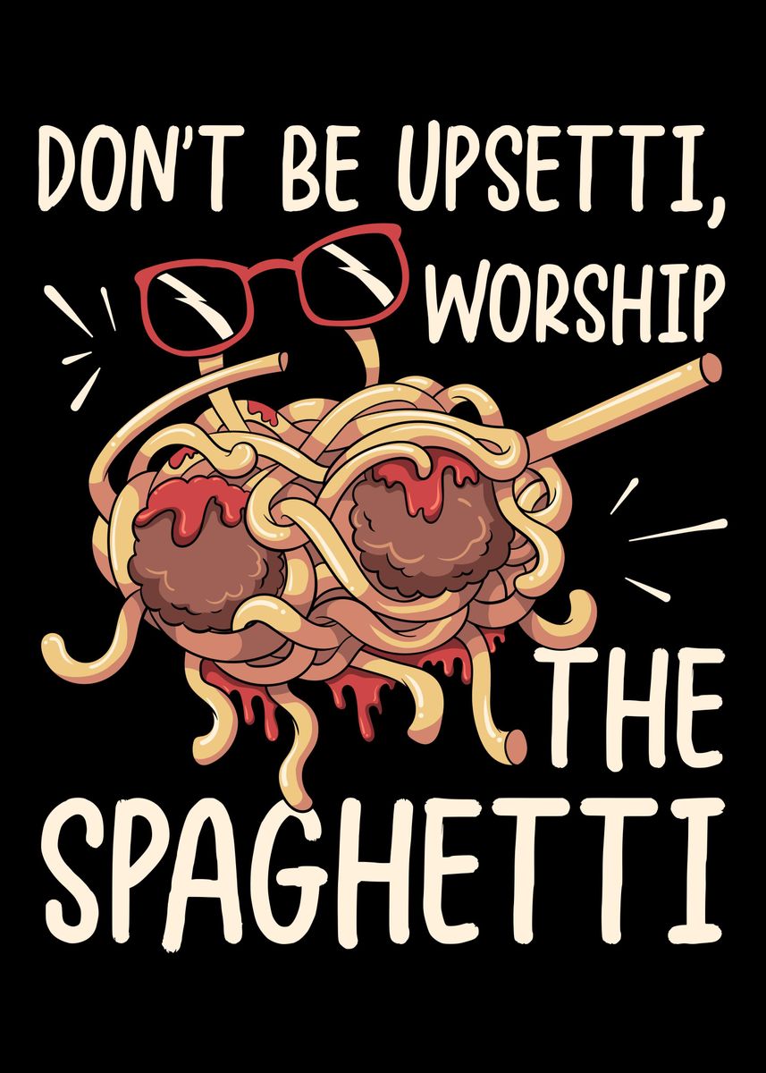'Flying Spaghetti Monster' Poster, picture, metal print, paint by ...