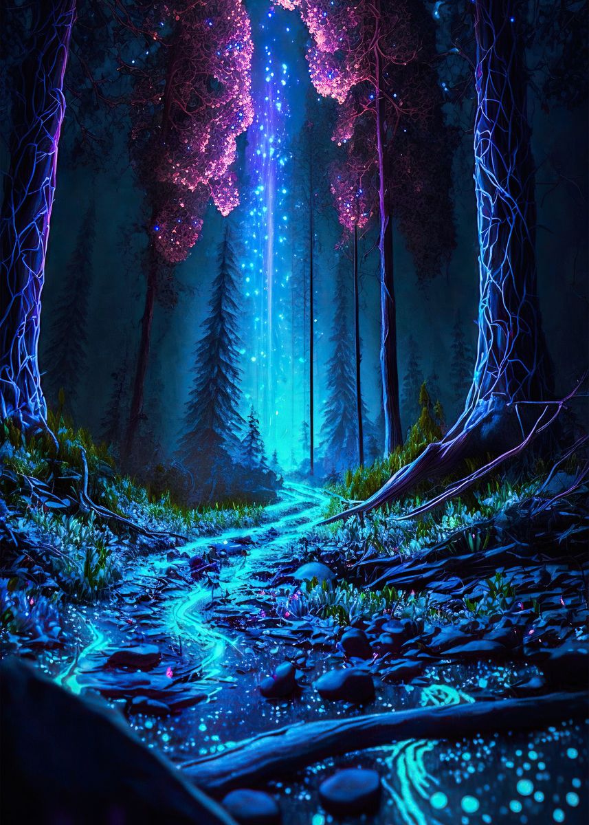 'Path 3' Poster, picture, metal print, paint by Rh Ell | Displate