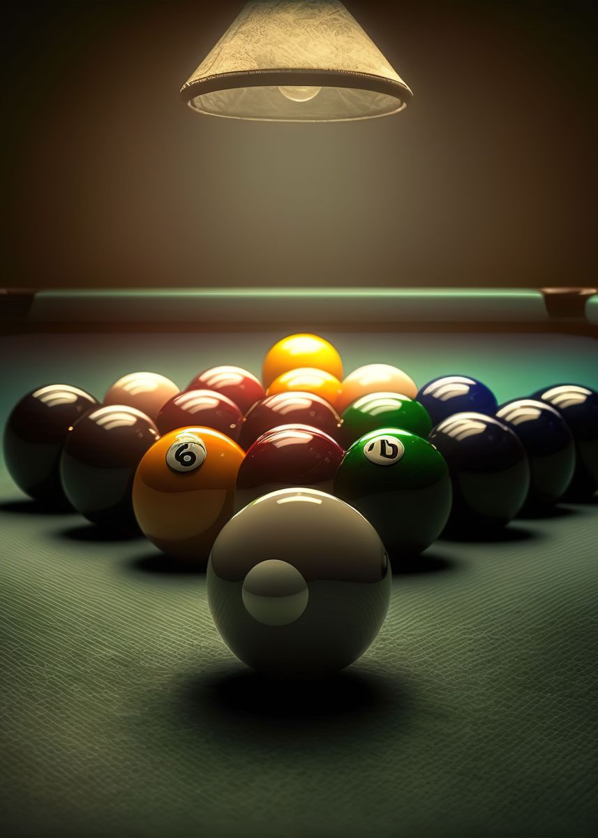 'Billiards balls ' Poster, picture, metal print, paint by Anime Manga ...