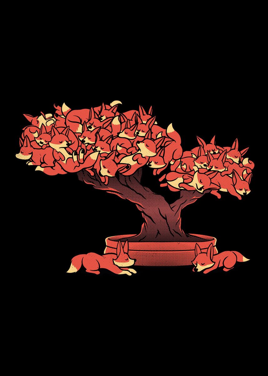 'Fox Tree' Poster by Tobias Fonseca | Displate