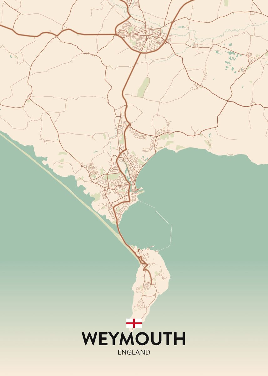 'Weymouth UK' Poster, picture, metal print, paint by IMR Designs | Displate