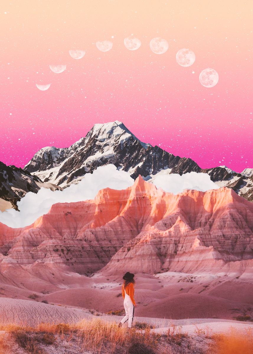 'Pink Vibe' Poster by Meals Std | Displate