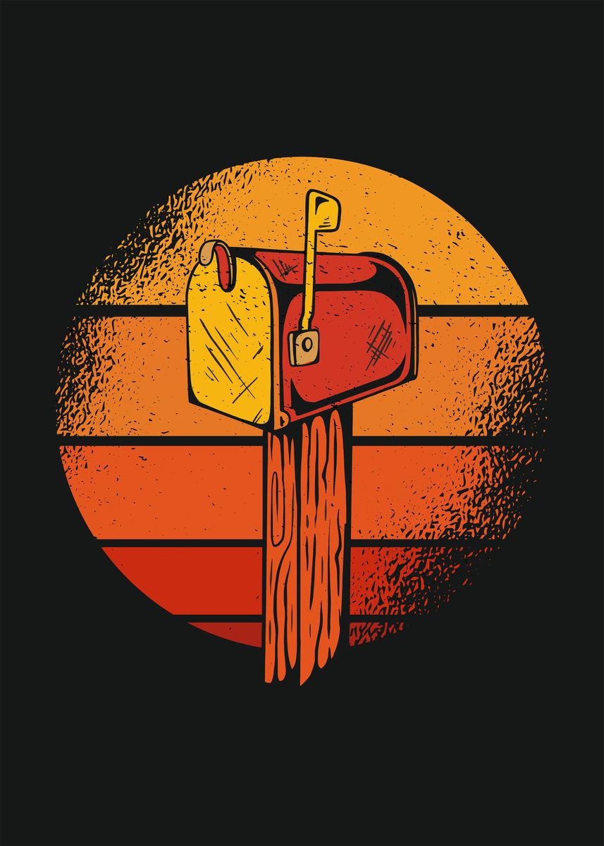 'Retro Mailbox' Poster, picture, metal print, paint by Cool Worker ...