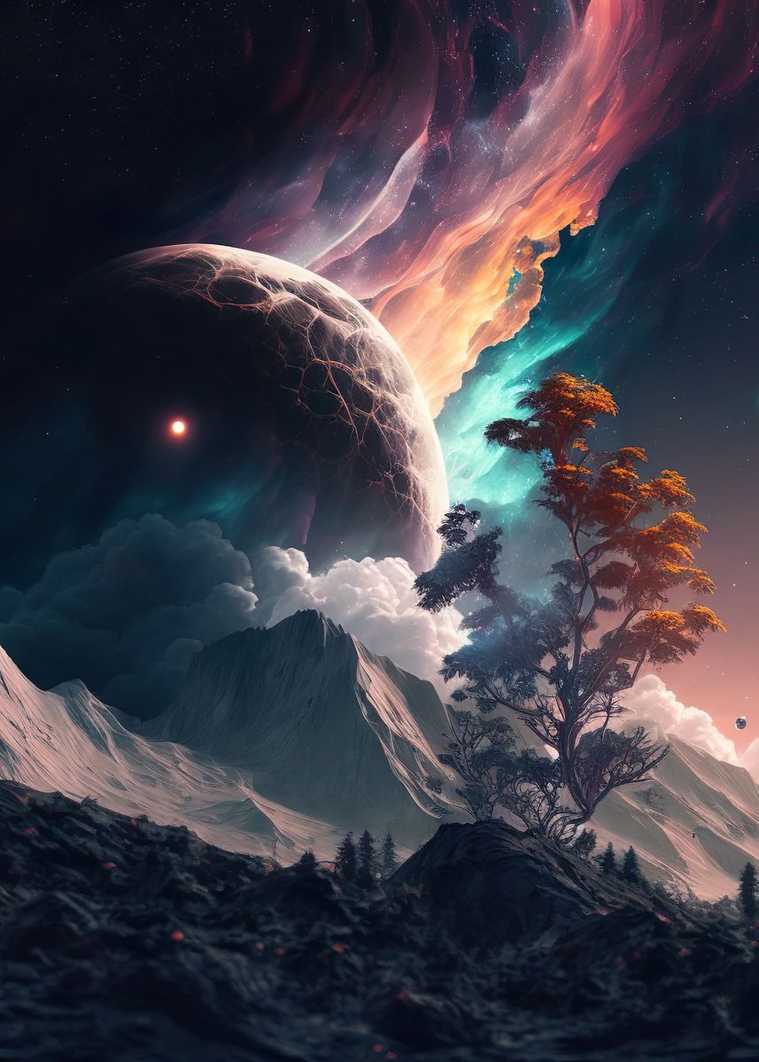 'Interstellar Visions' Poster, picture, metal print, paint by GLITCHED ...