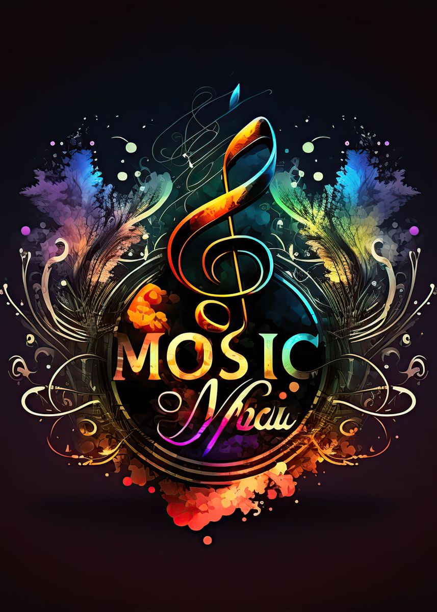 'Note music' Poster, picture, metal print, paint by Childs Space | Displate