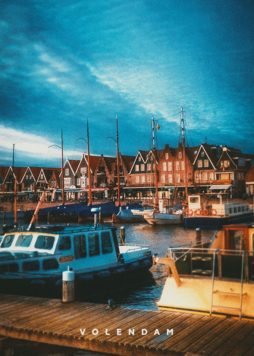 'Volendam' Poster, picture, metal print, paint by Visitify | Displate