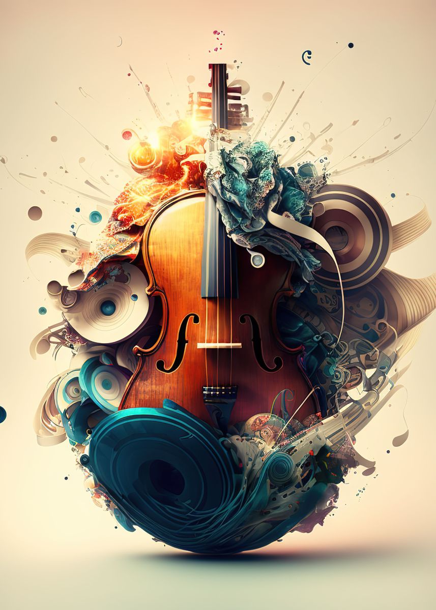 'Guitar Music' Poster, picture, metal print, paint by OdieBrakusJr ...