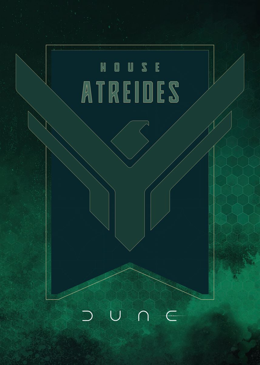 'Atreides Green Crest' Poster, picture, metal print, paint by Dune | Displate