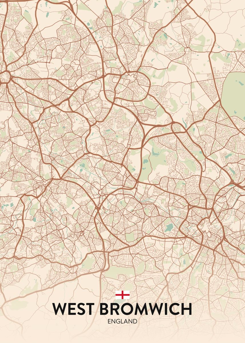 'West Bromwich UK' Poster, picture, metal print, paint by IMR Designs ...