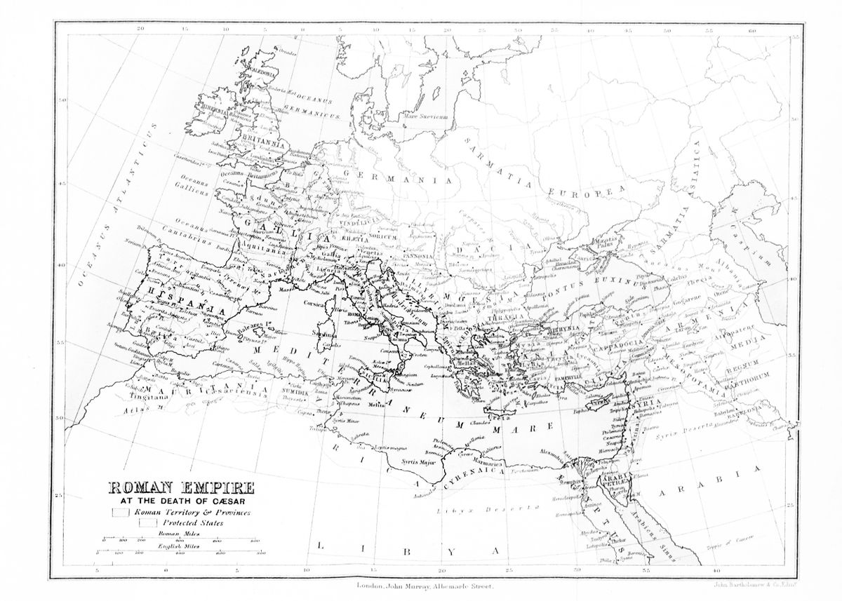' Roman empire European map' Poster by Bar Vardi | Displate