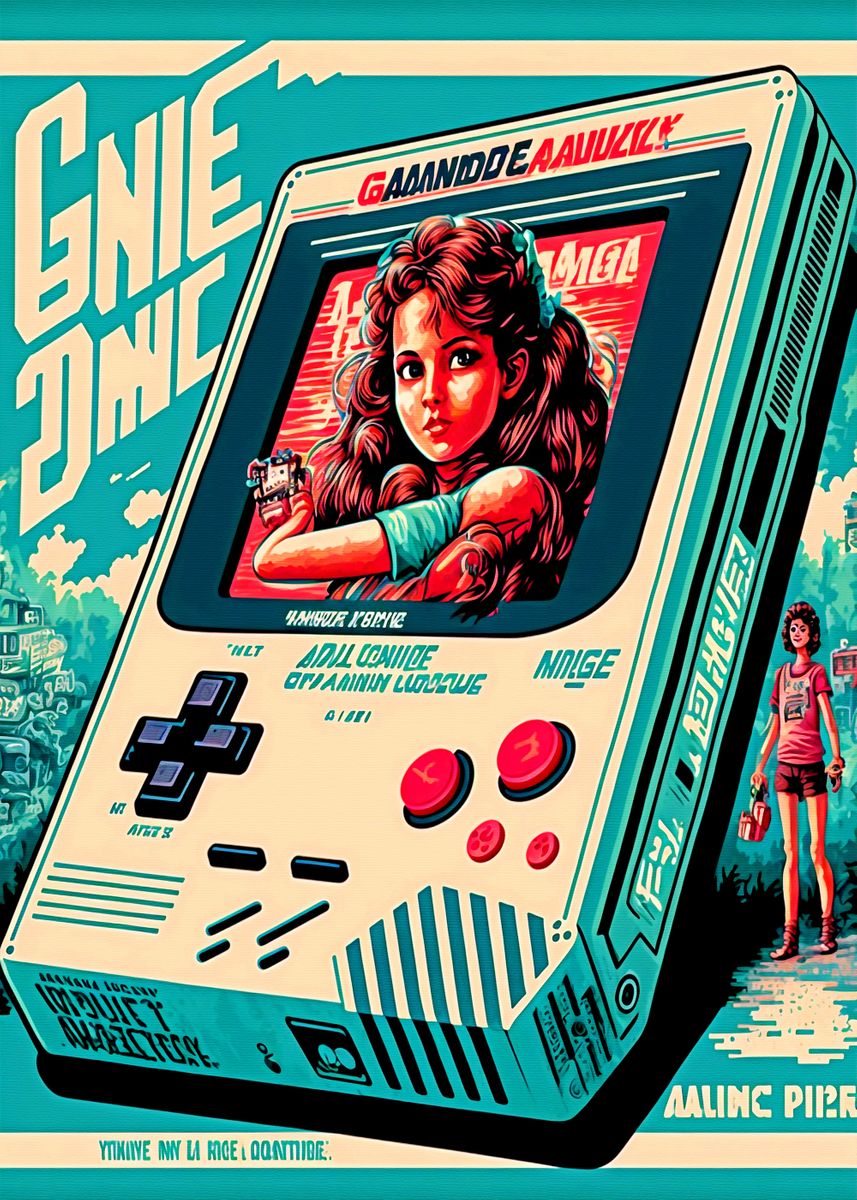 'Game Boy' Poster, picture, metal print, paint by javis lee | Displate