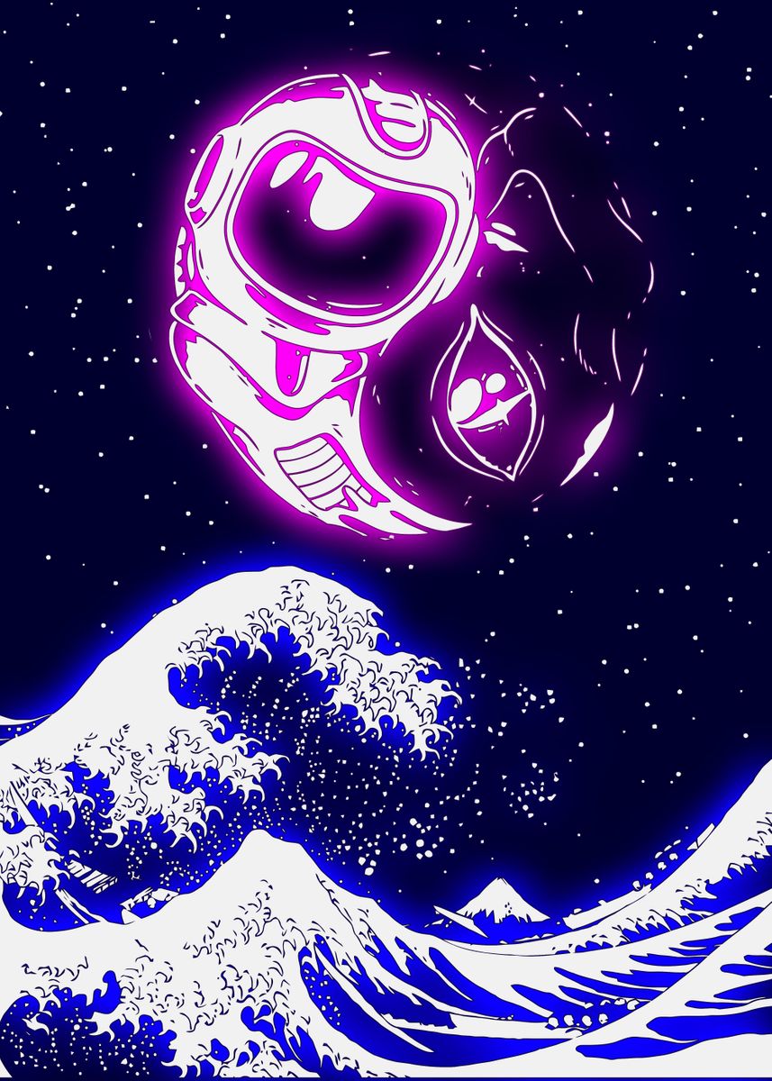 'Astronaut Neon Space' Poster, picture, metal print, paint by Neon Art ...