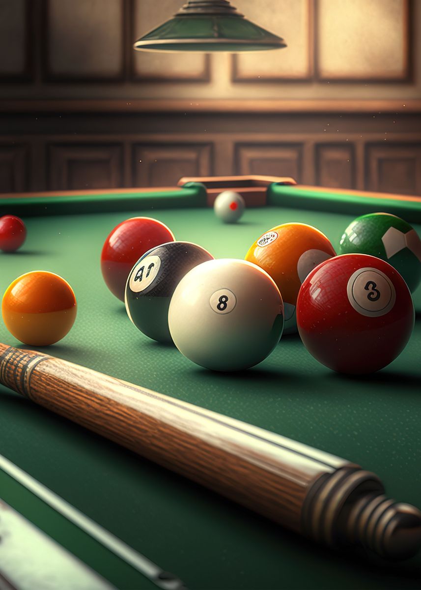 'Billiards balls ' Poster by Anime Manga | Displate