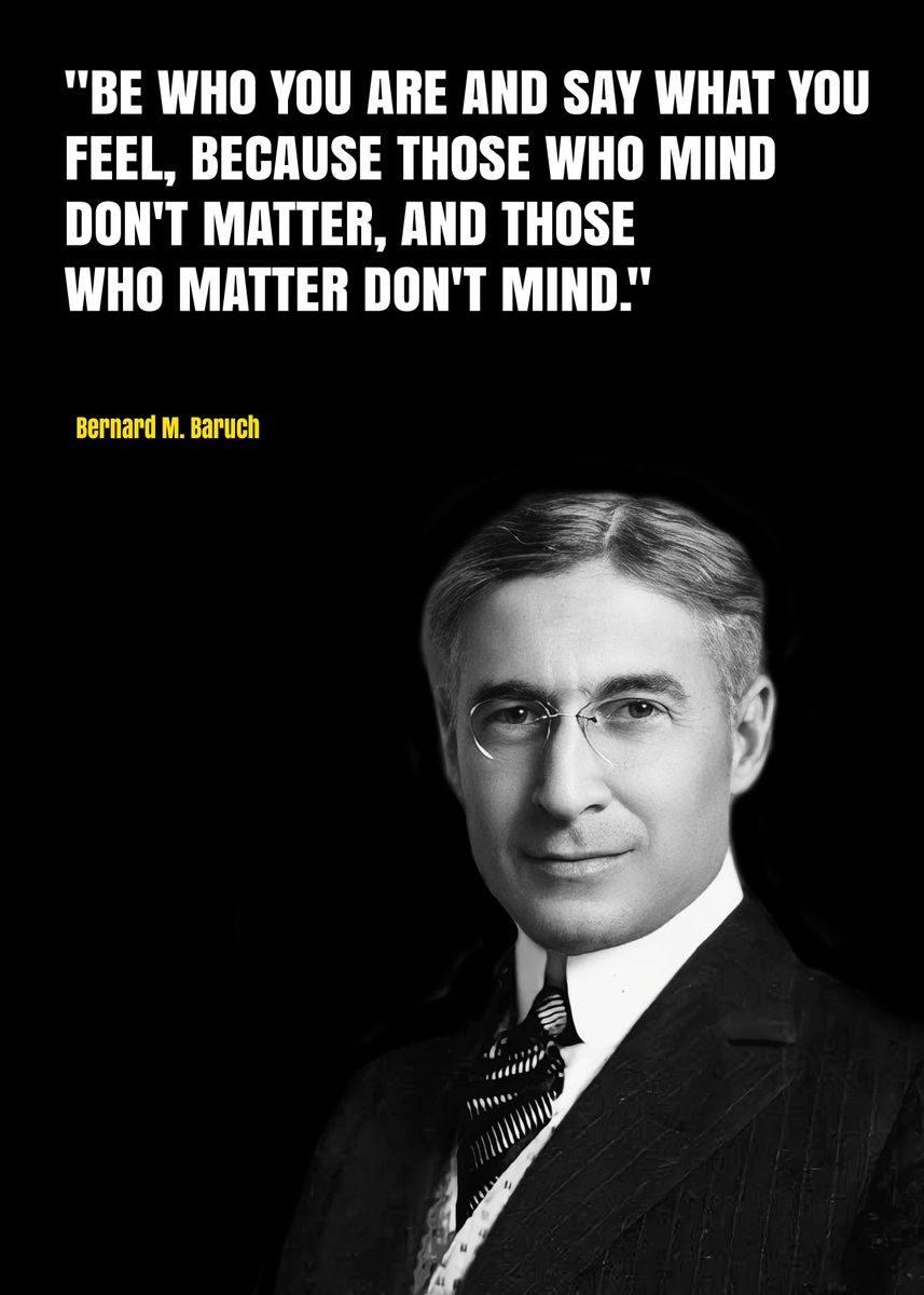 'Bernard M Baruch Quotes' Poster by Angela Kawai | Displate