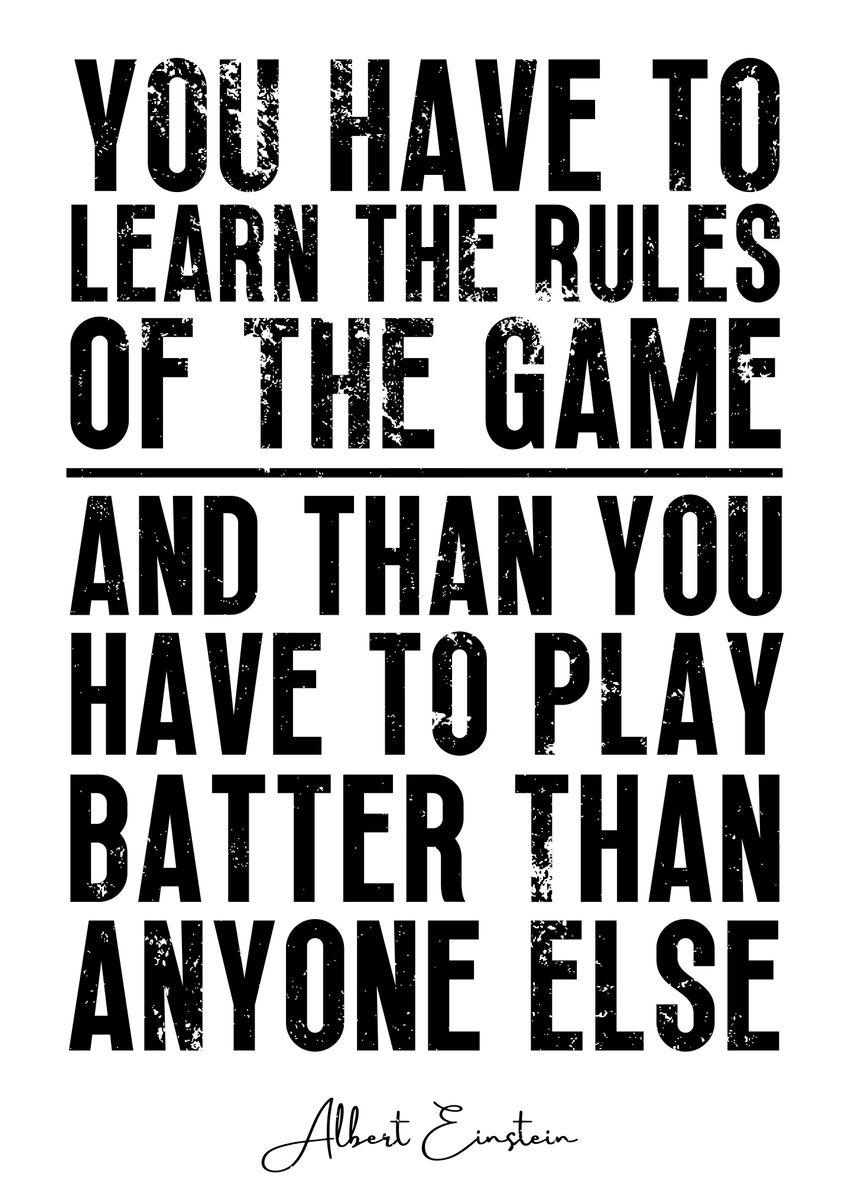 'Albert Einstein Quote' Poster, picture, metal print, paint by Yess ...