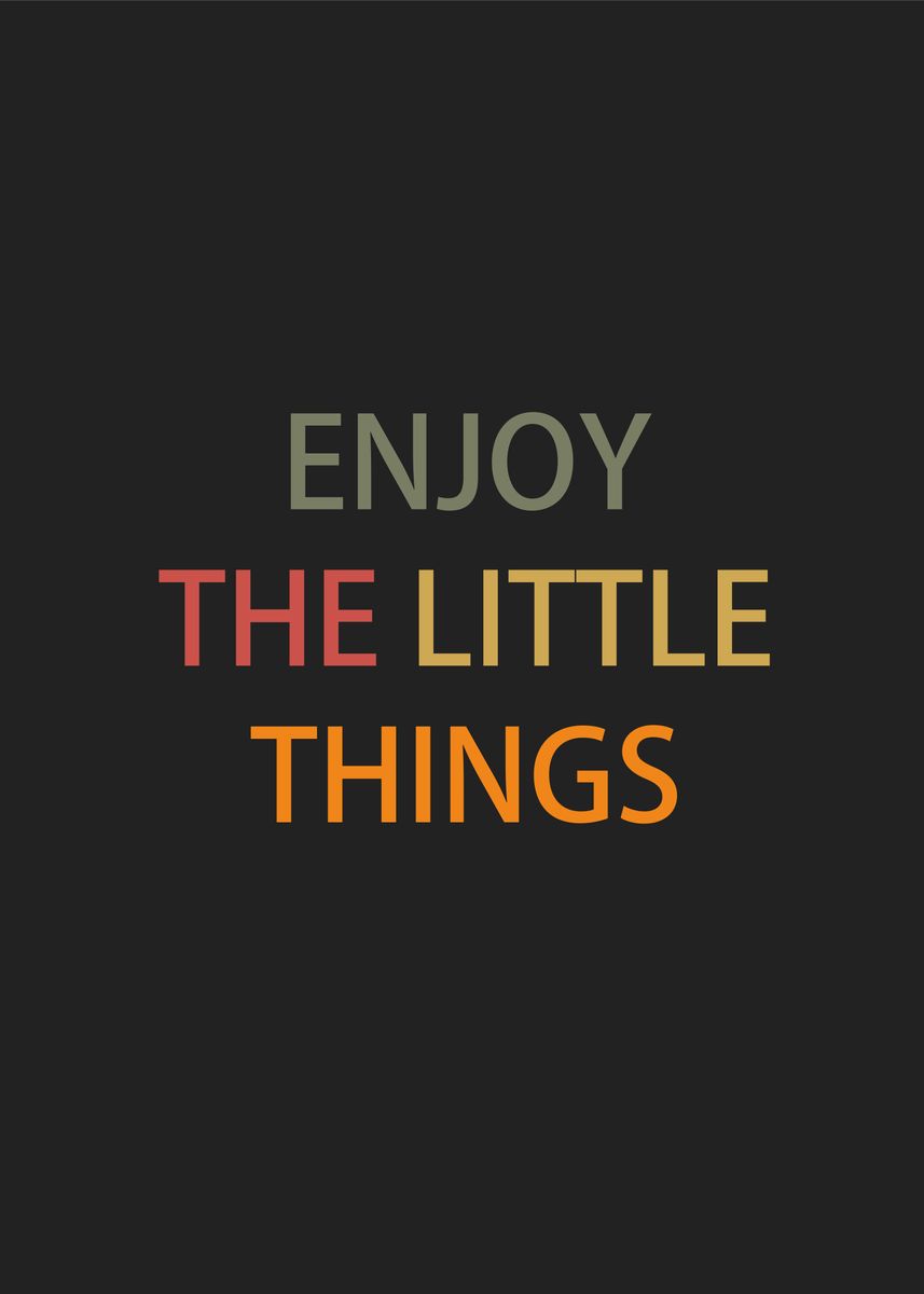 'enjoy' Poster, picture, metal print, paint by Ratna Mutia Dewi | Displate