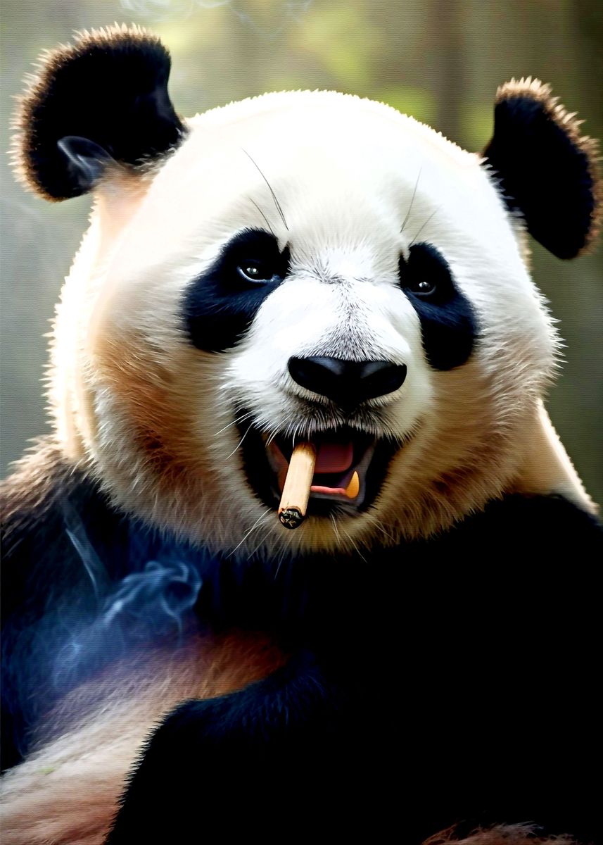 'Panda' Poster, picture, metal print, paint by Tiker Arts | Displate