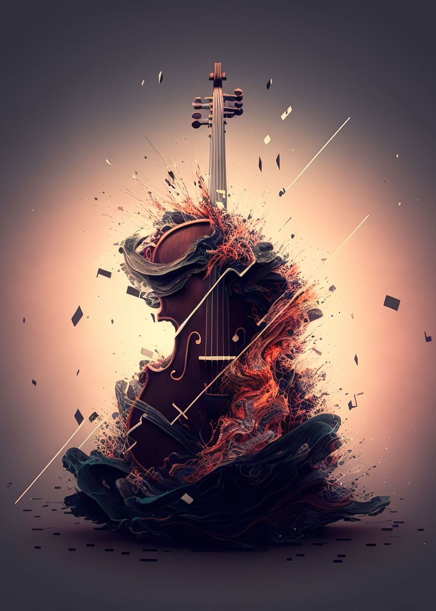 'Guitar Music' Poster, picture, metal print, paint by OdieBrakusJr ...