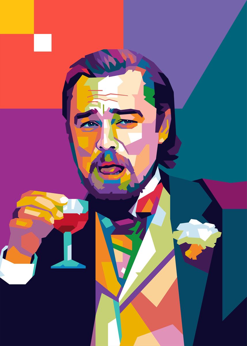 'Laughing Leonardo Meme' Poster, picture, metal print, paint by ...