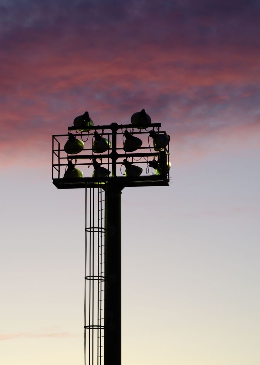 'football stadium light' Poster, picture, metal print, paint by Law Yen ...