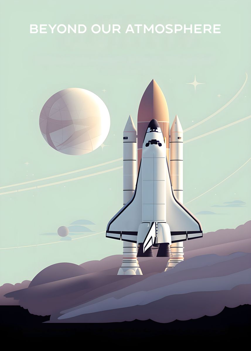'Beyond Our Atmosphere' Poster, picture, metal print, paint by ...