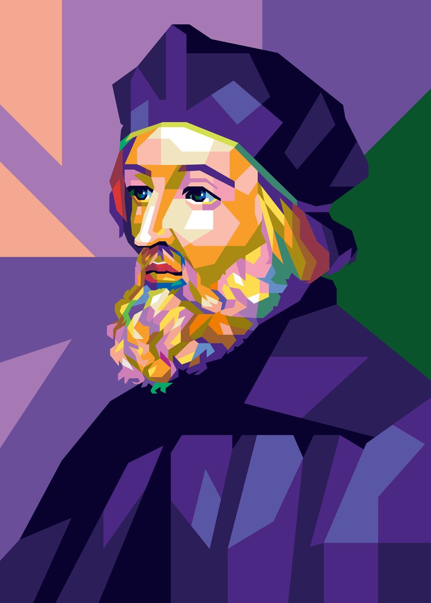 'Jan Hus' Poster, picture, metal print, paint by Erick Sato | Displate