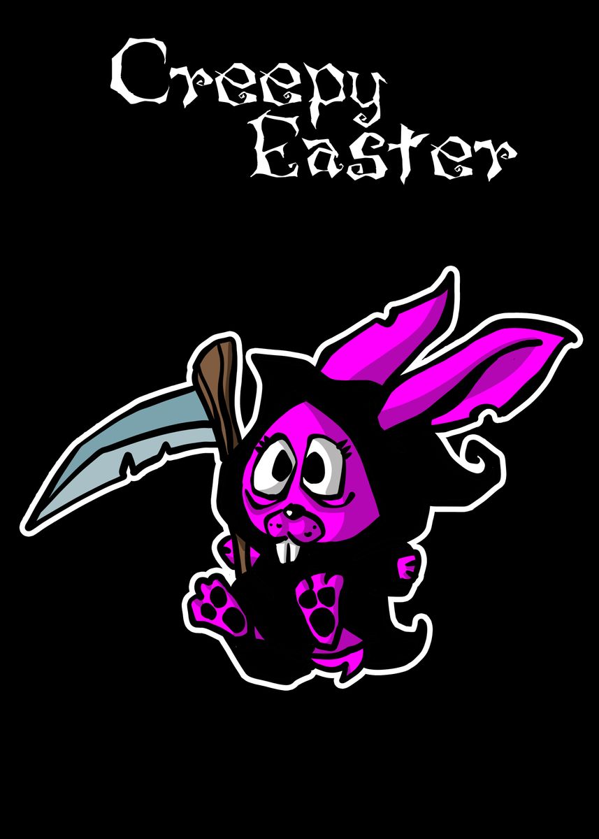 'Easter grim reaper bunny' Poster, picture, metal print, paint by ...