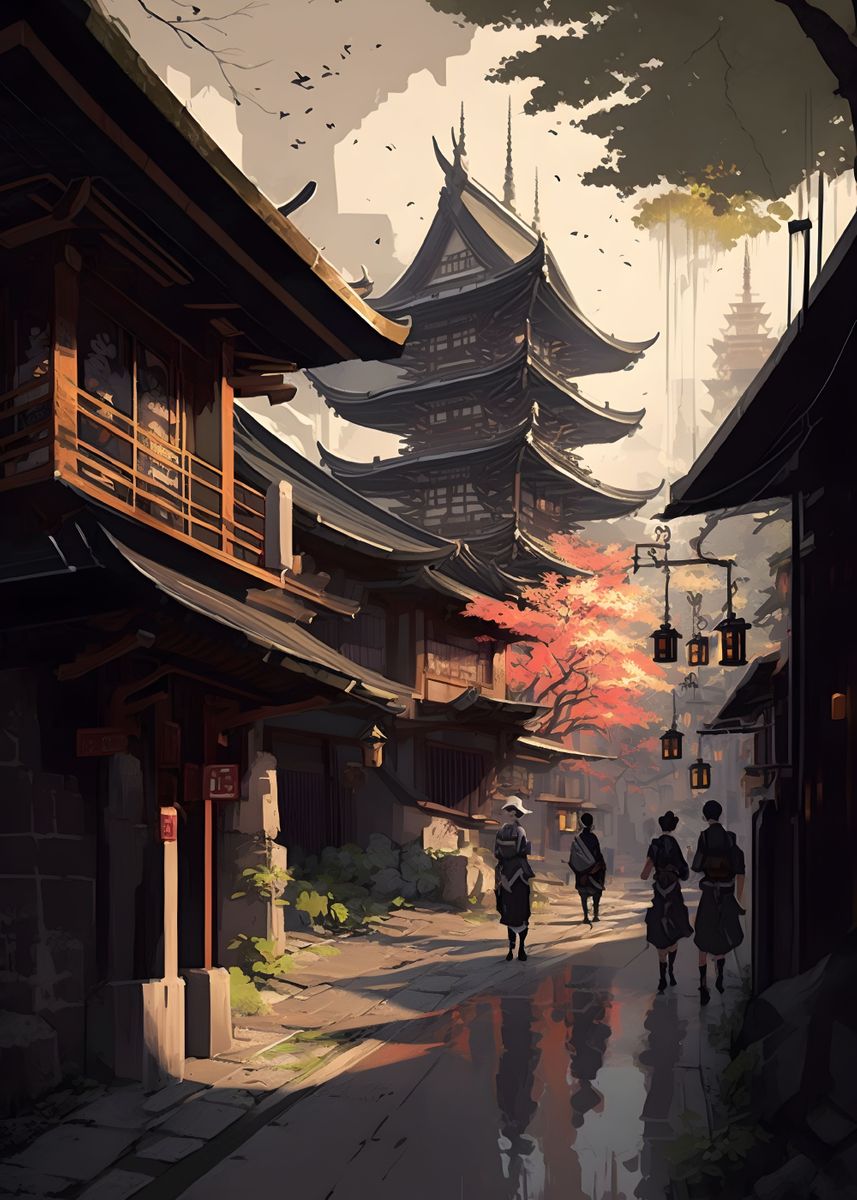 'Japanese Painting' Poster by Maël Sterlin | Displate