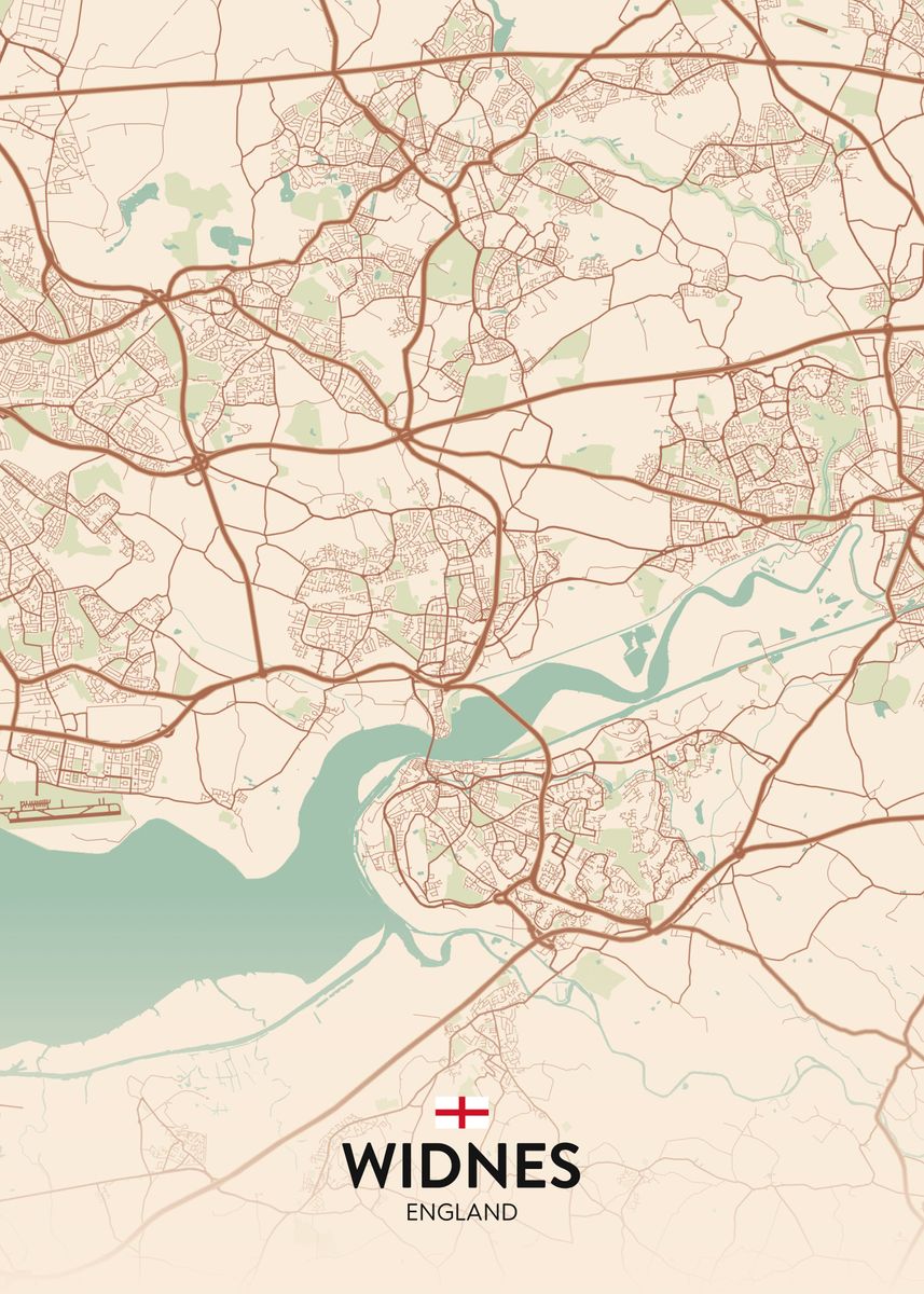 'Widnes UK' Poster, picture, metal print, paint by IMR Designs | Displate