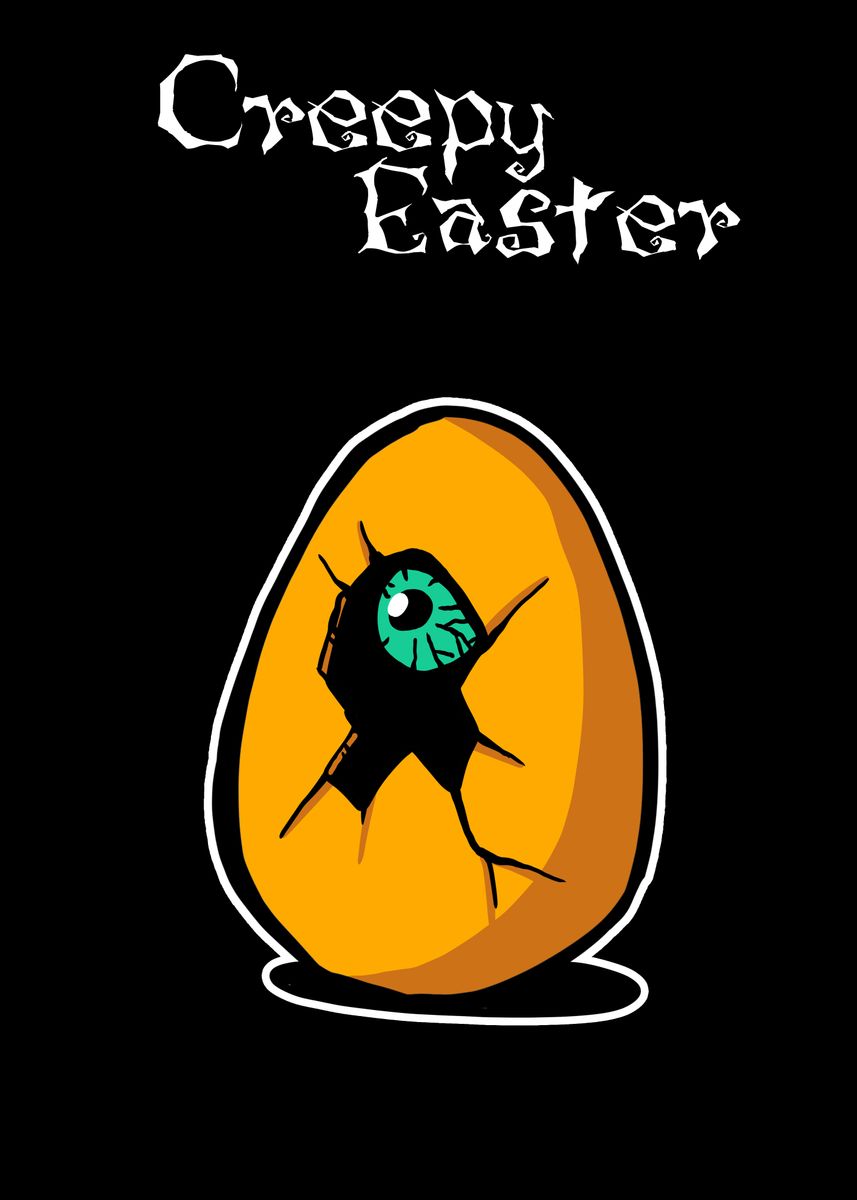 'Easter creepy egg' Poster, picture, metal print, paint by LouteCrea ...